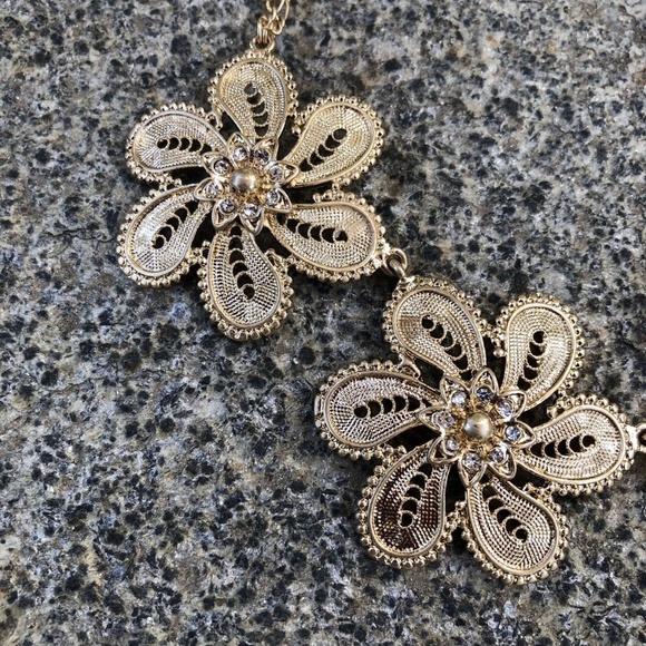 Anthropologie | Jewelry | Anthropologie Juniper Cove Fall Filigree Necklace | Poshmark